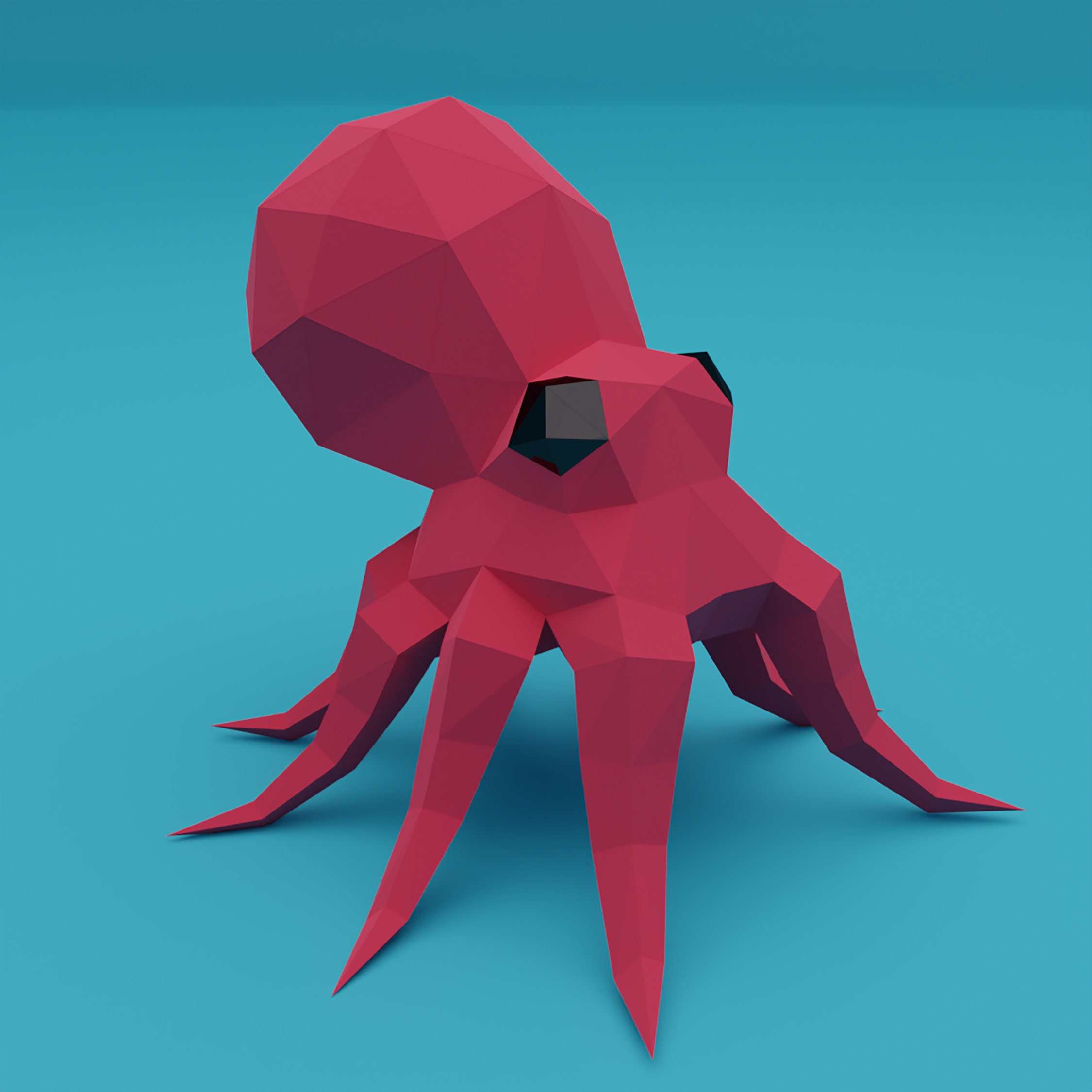 Octopus Papercraft PDF 3D Model - Etsy Octopus Papercraft PDF 3D Model - Etsy