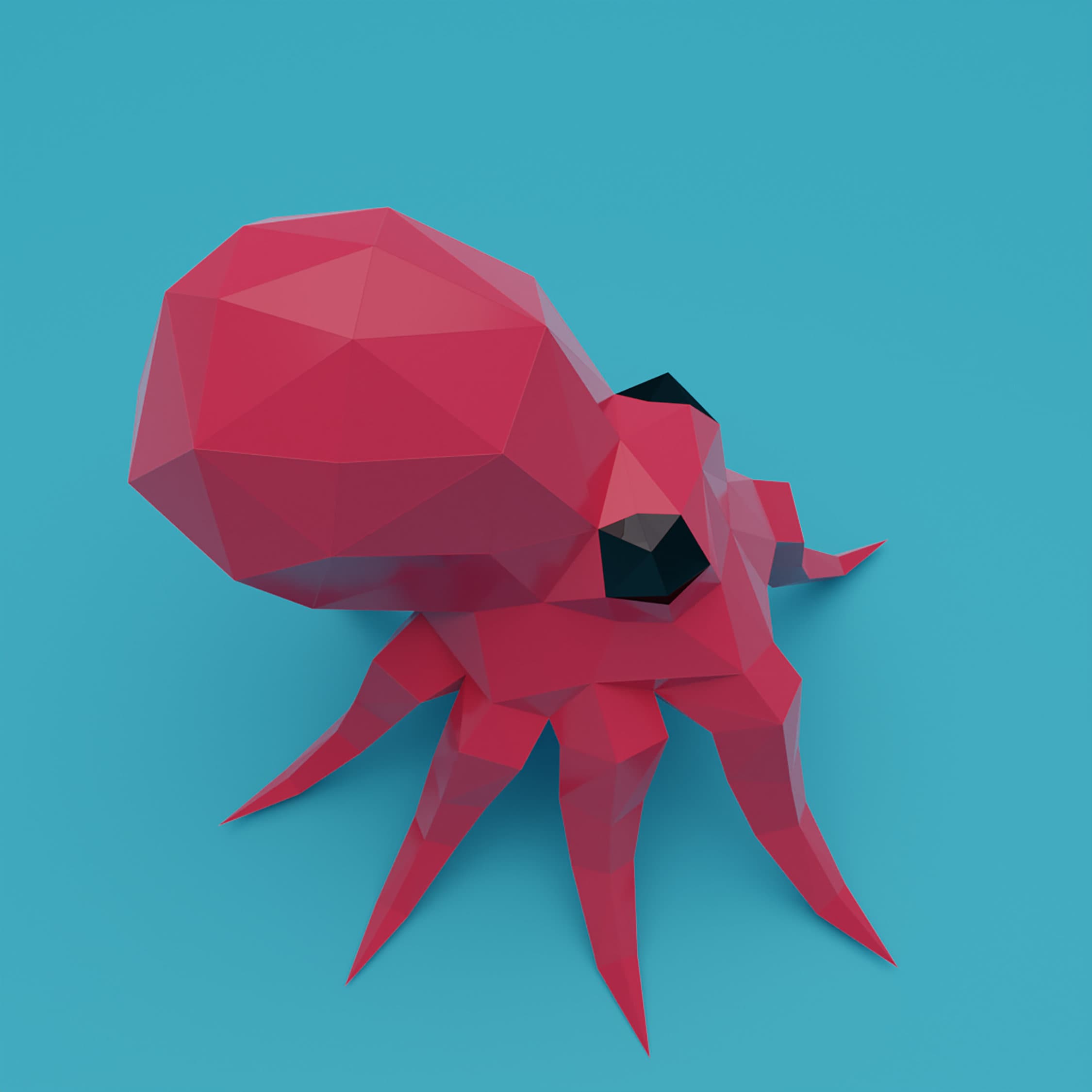Octopus Papercraft PDF 3D Model - Etsy Octopus Papercraft PDF 3D Model - Etsy