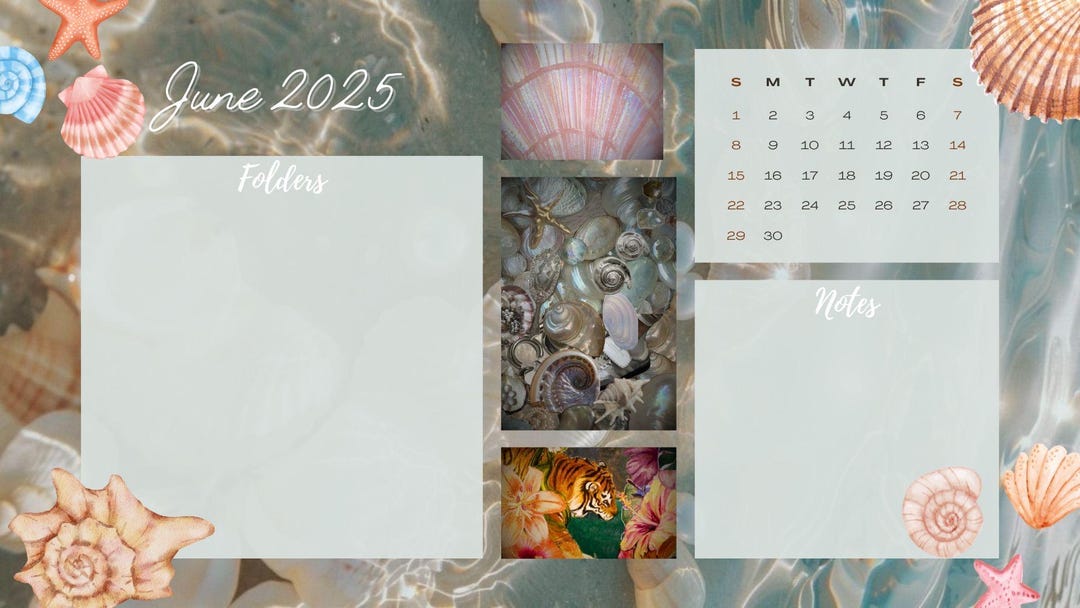 Serene Coastal June 2025 Calendar Desktop Wallpaper – Tranquil Ocean ...