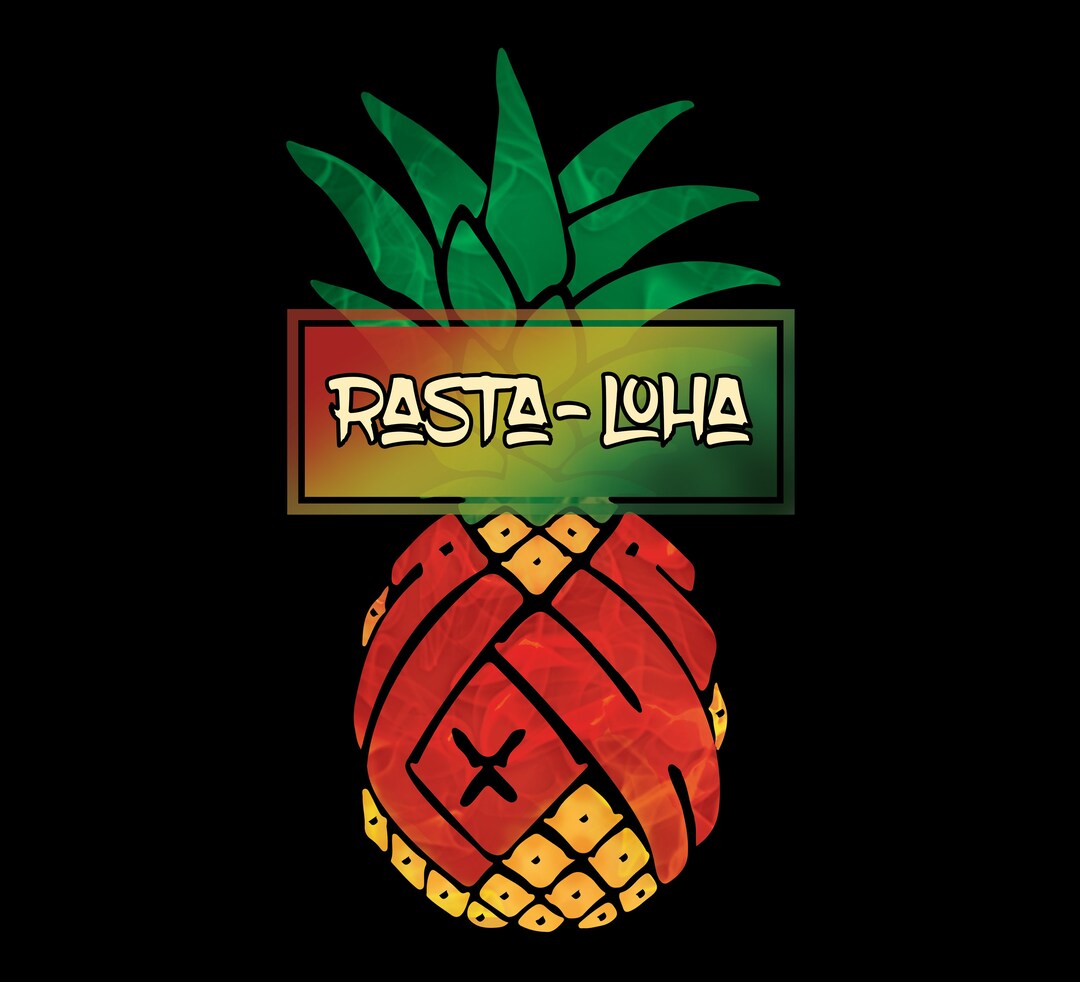 Rasta-loha, Rasta Aloha Pineapple Digital Print PNG Collection - Etsy