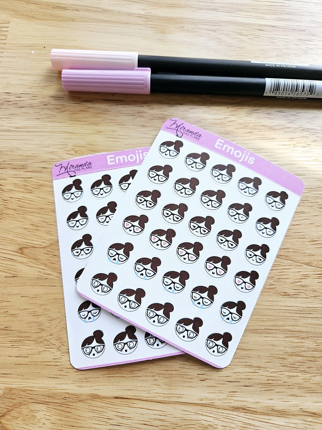 Tiny Emoji Sticker Set - Mini Emoticon Stickers for Scrapbooking and ...