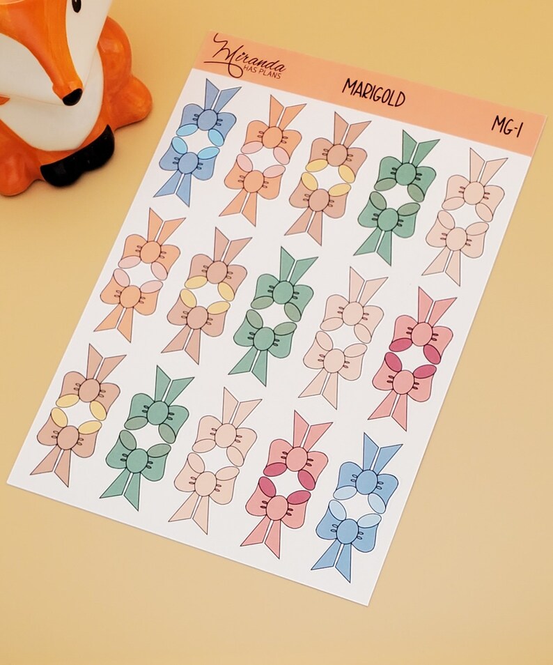 Planner Bow Tabs in Marigold's Color Palette Earth Tones Marigold's ...