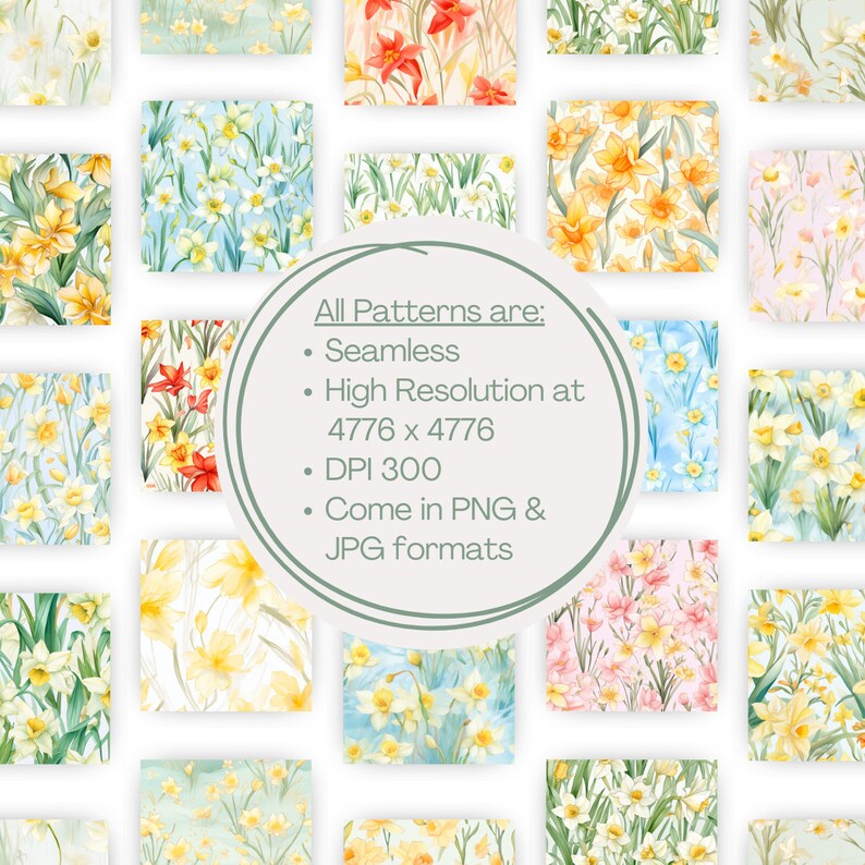 Flower Patterns for Fabric, Daffodil Flower Prints, Daffodil Flower ...