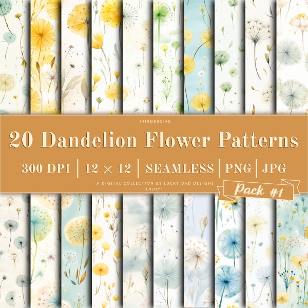 Dandelion Pattern - Etsy