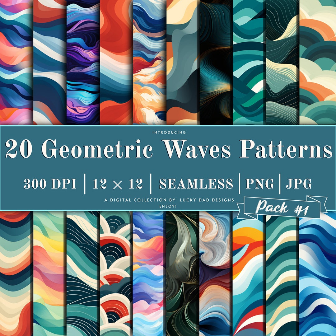 Seamless Wave Patterns, Geometric Wave Patterns, Wave Patterns for ...