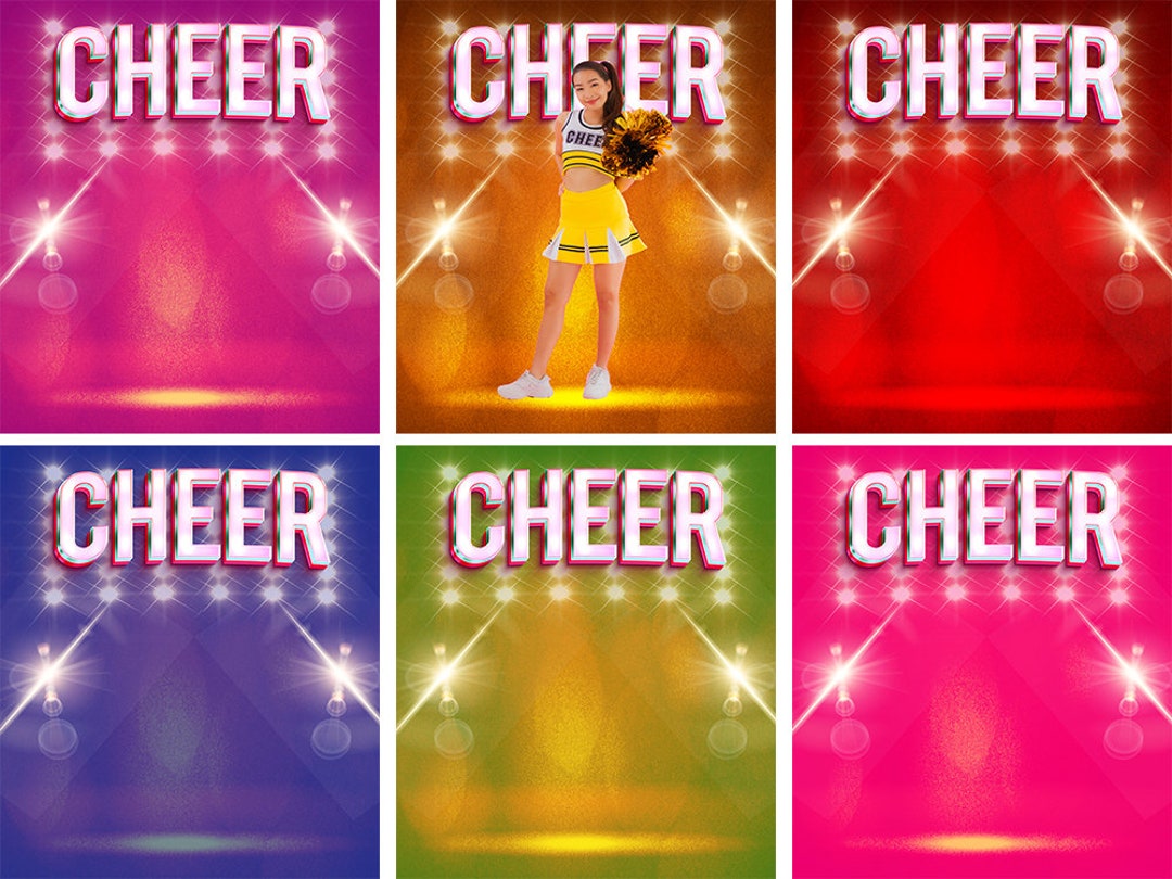 Cheer Backgrounds Photoshop Digital Downloads Sport - Etsy