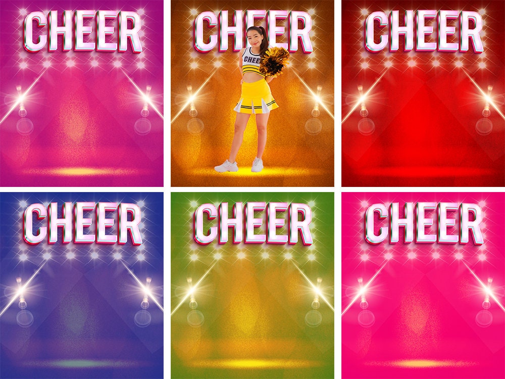 Cheer Backgrounds Photoshop Digital Downloads Sport - Etsy