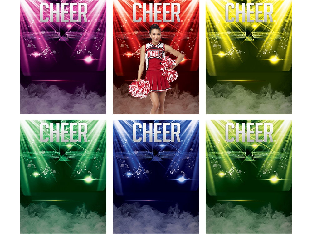 Cheer Backgrounds Photoshop Digital Downloads, Sport Posters ...