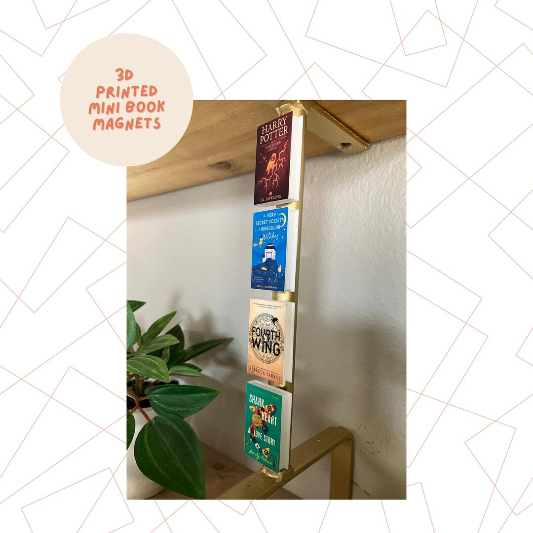 3D Printed Mini Book Magnets - Etsy