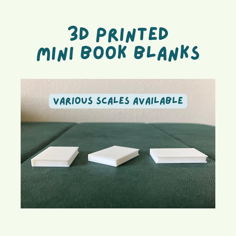 3d Print Mini Book Blanks - Etsy