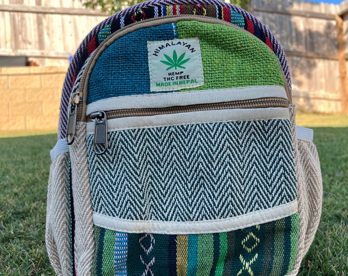 Mini Hemp and Cotton Backpack Lightweight Small Best for Travel Hiking ...