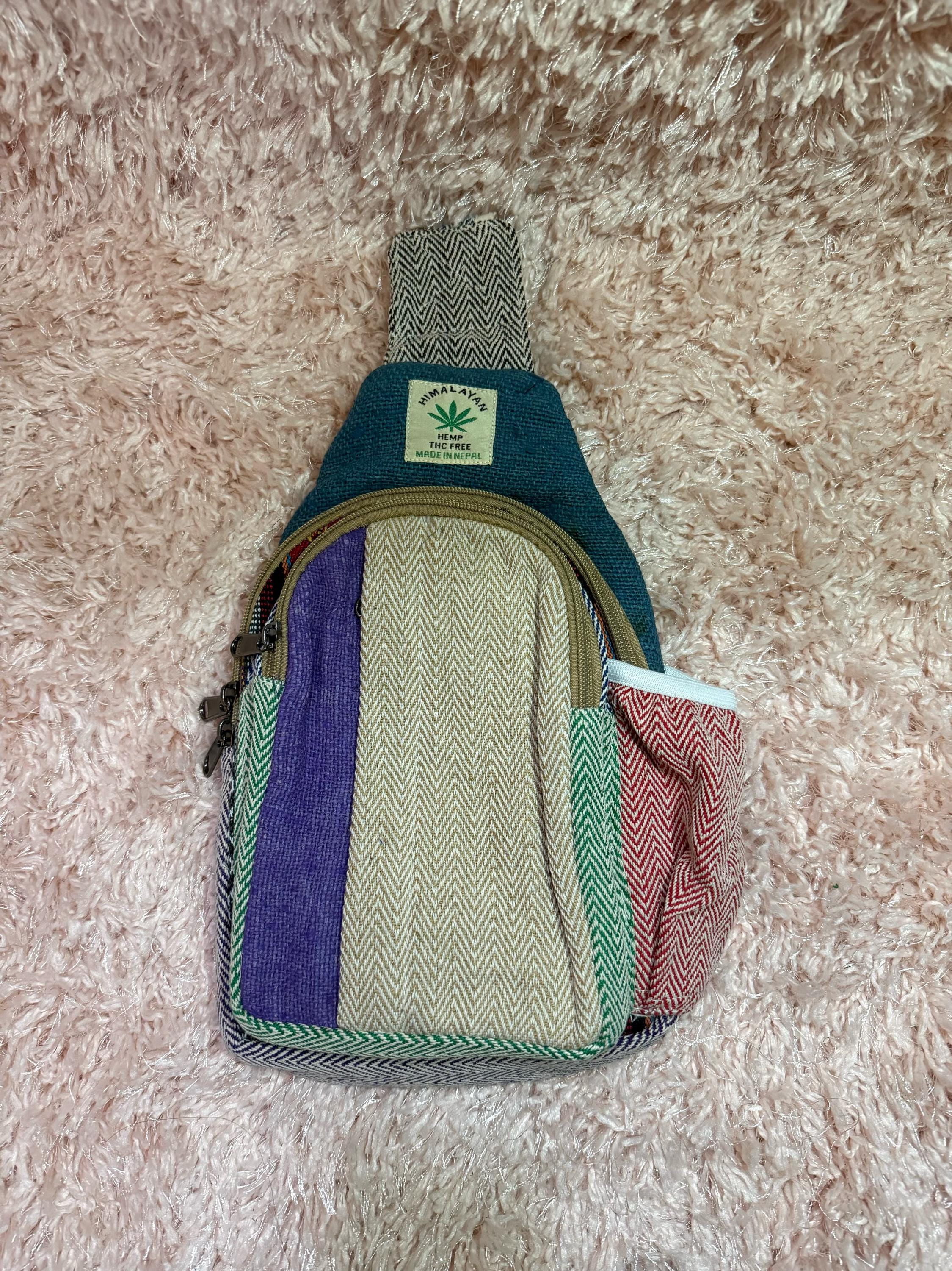 Hemp Crossbody Backpack | Eco-friendly Small Backpack | Handmade ...
