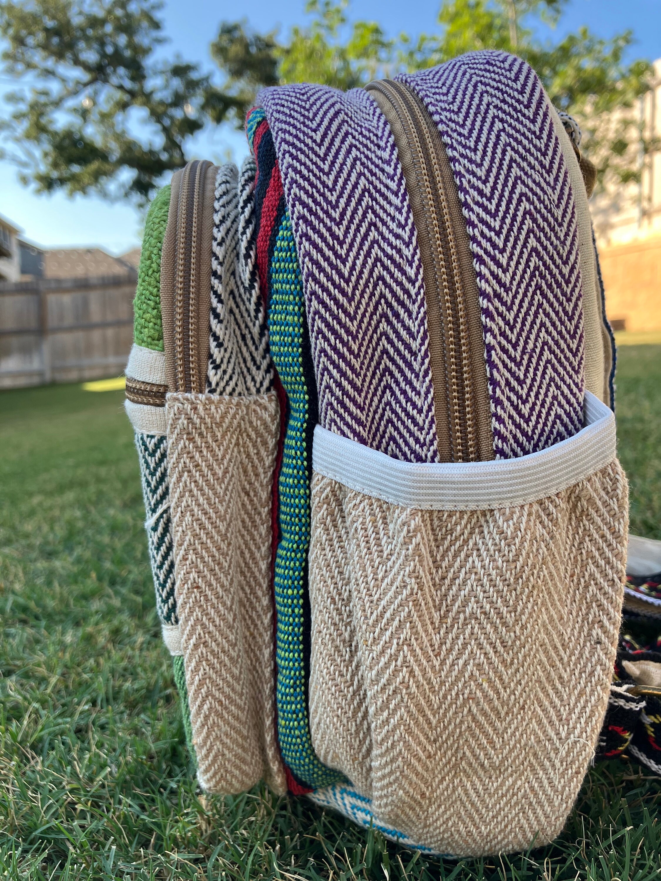 Mini Hemp and Cotton Backpack Lightweight Small Best for Travel Hiking ...