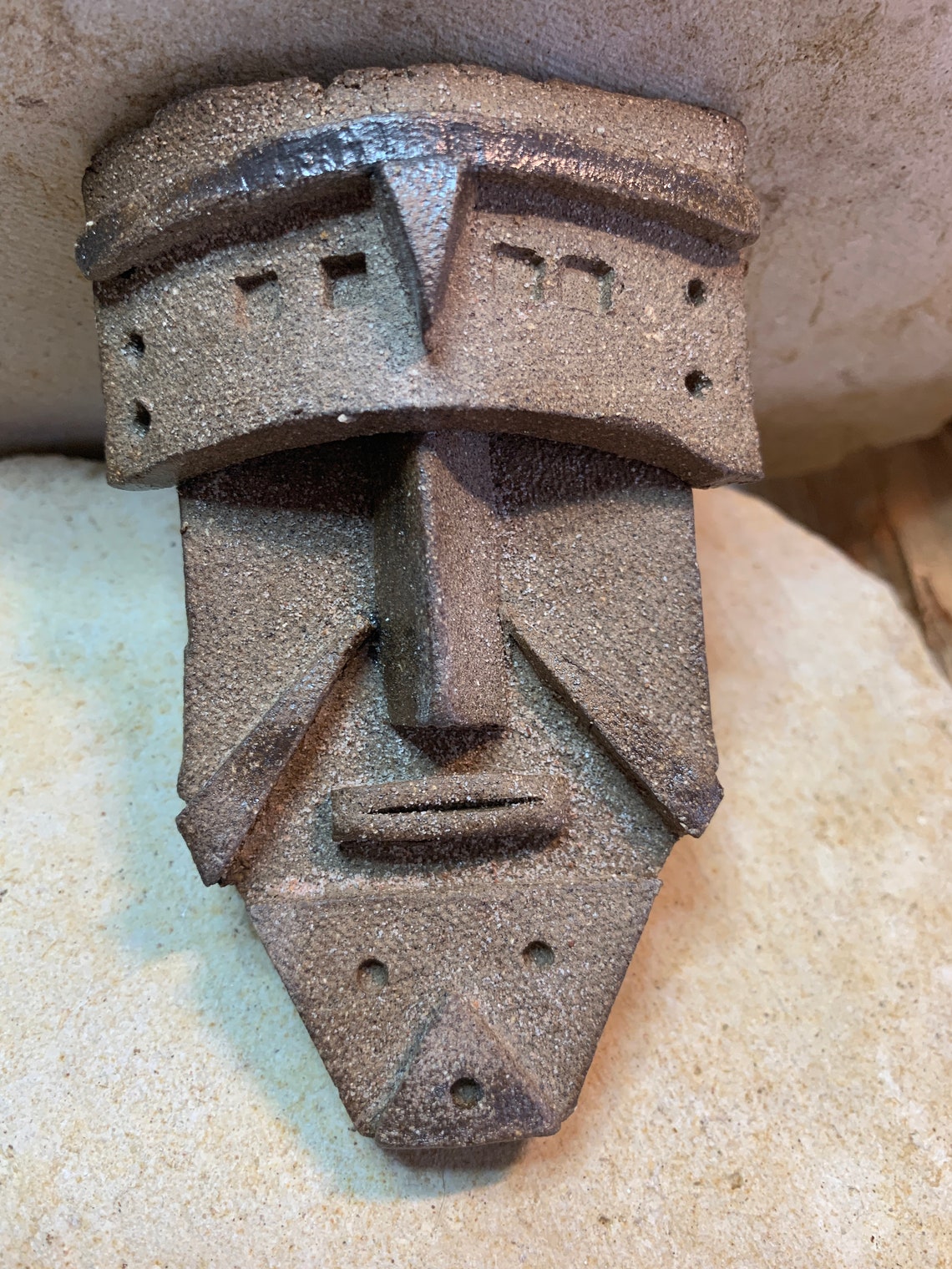 Kush - Shaman Mask Collection, Ceramic Icon Inspired by Mayan, Aztec ...