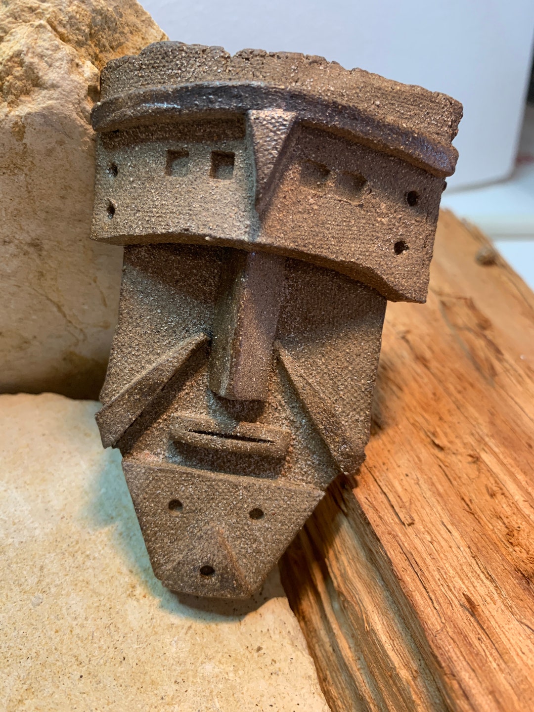 Kush - Shaman Mask Collection, Ceramic Icon Inspired by Mayan, Aztec ...