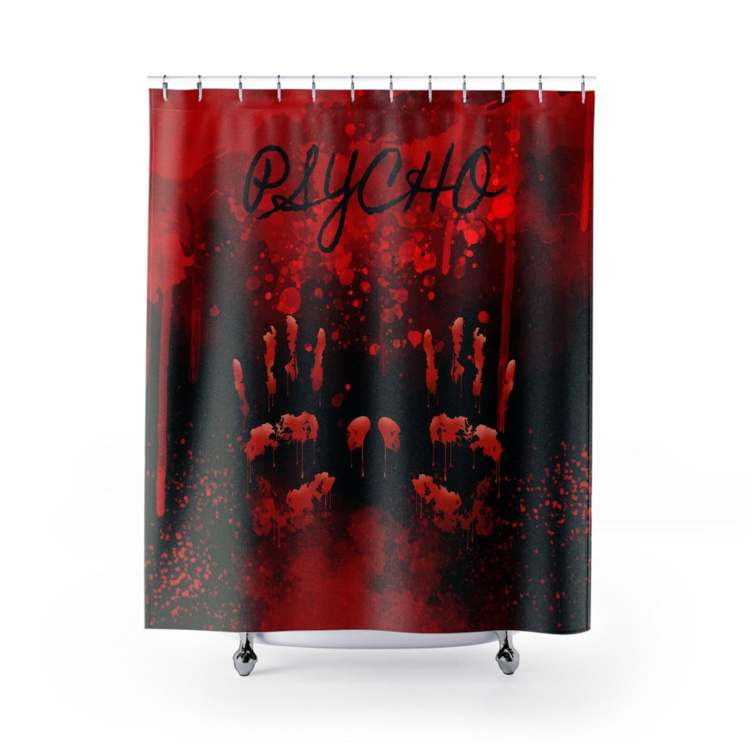 Bloody Psycho Disturbing Bath/shower Curtain/frightening - Etsy