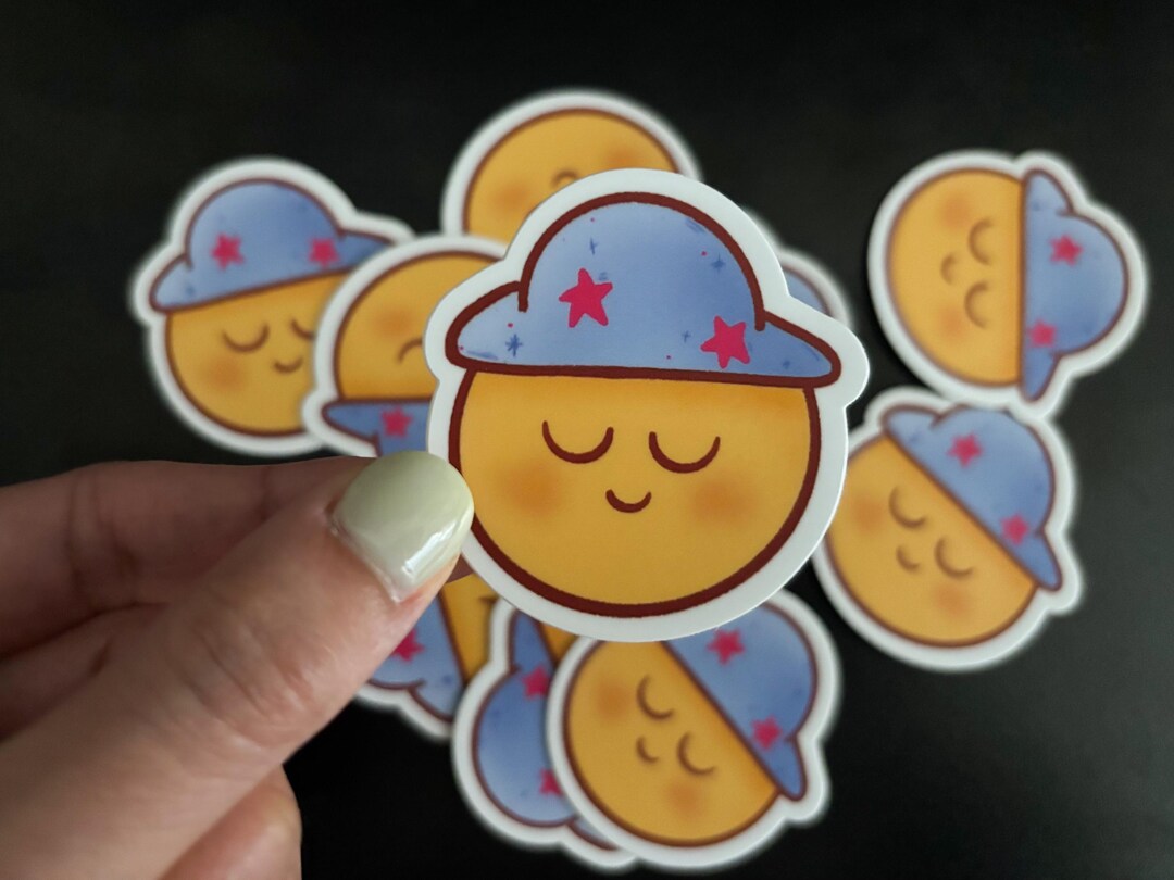 Happy Mindset Face Sticker - Etsy