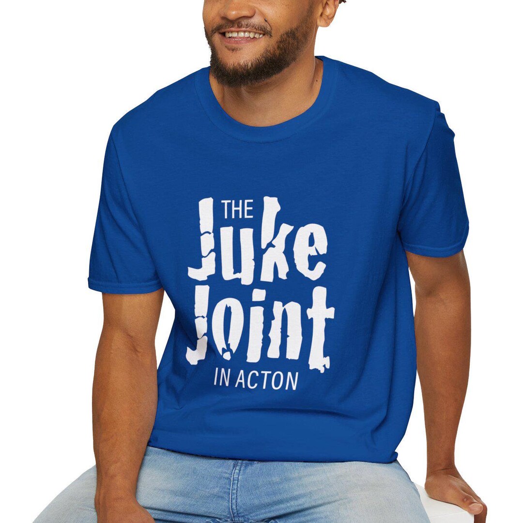The Juke Joint in Acton, Logo, Gildan Adult Softstyle T-shirt, Blues ...