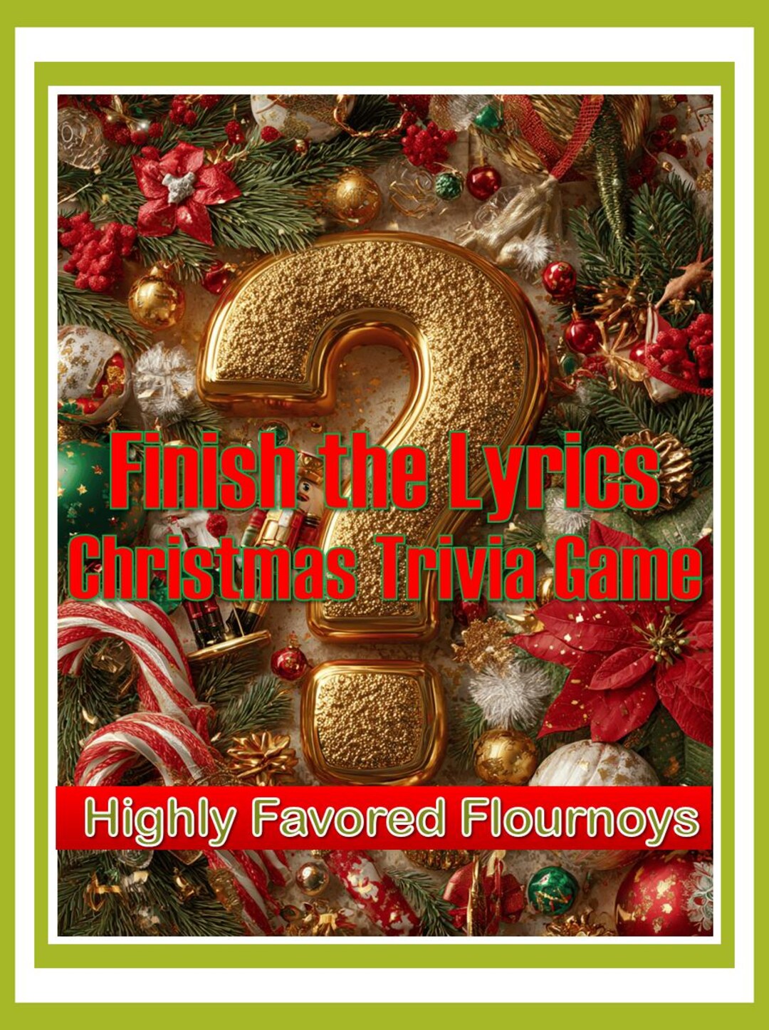 Finish the Lyrics Digital Christmas Song Game Festive Printable Holiday ...