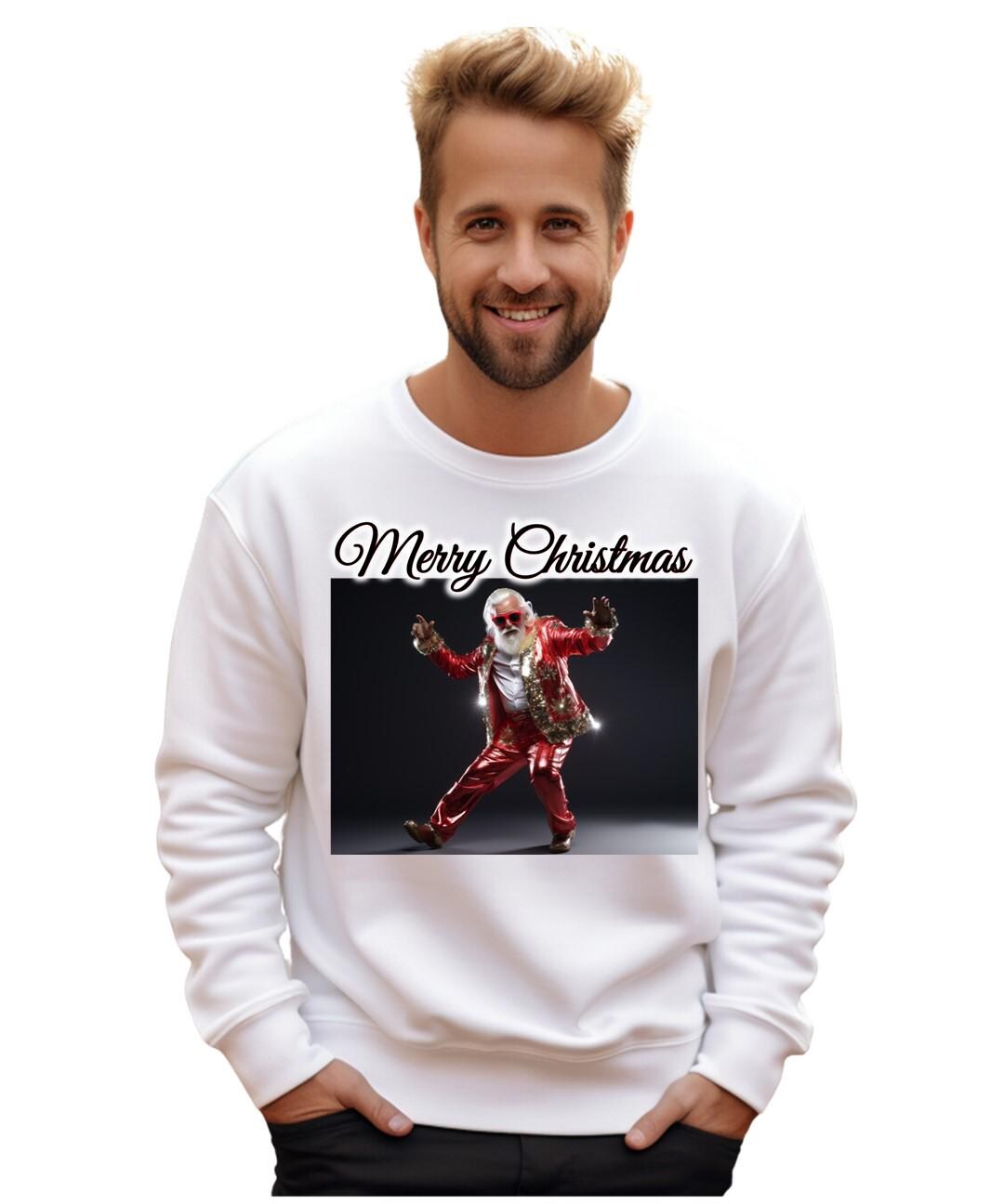Show up in This Cool Dancing Santa at Christmastime Graphic Adult ...