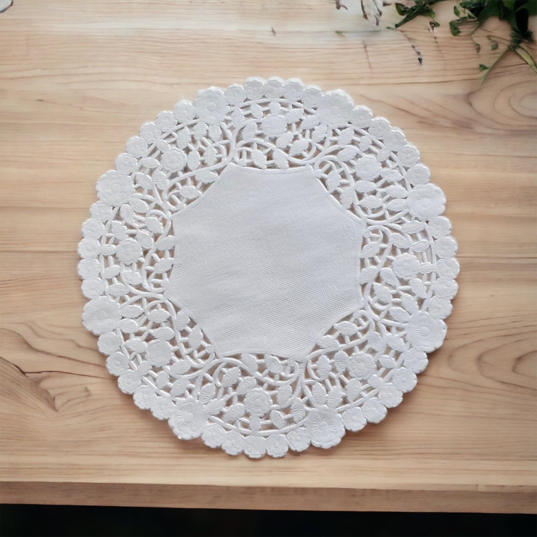 50 White 9-inch Paper Lace Doilies Disposable Placemats - Etsy