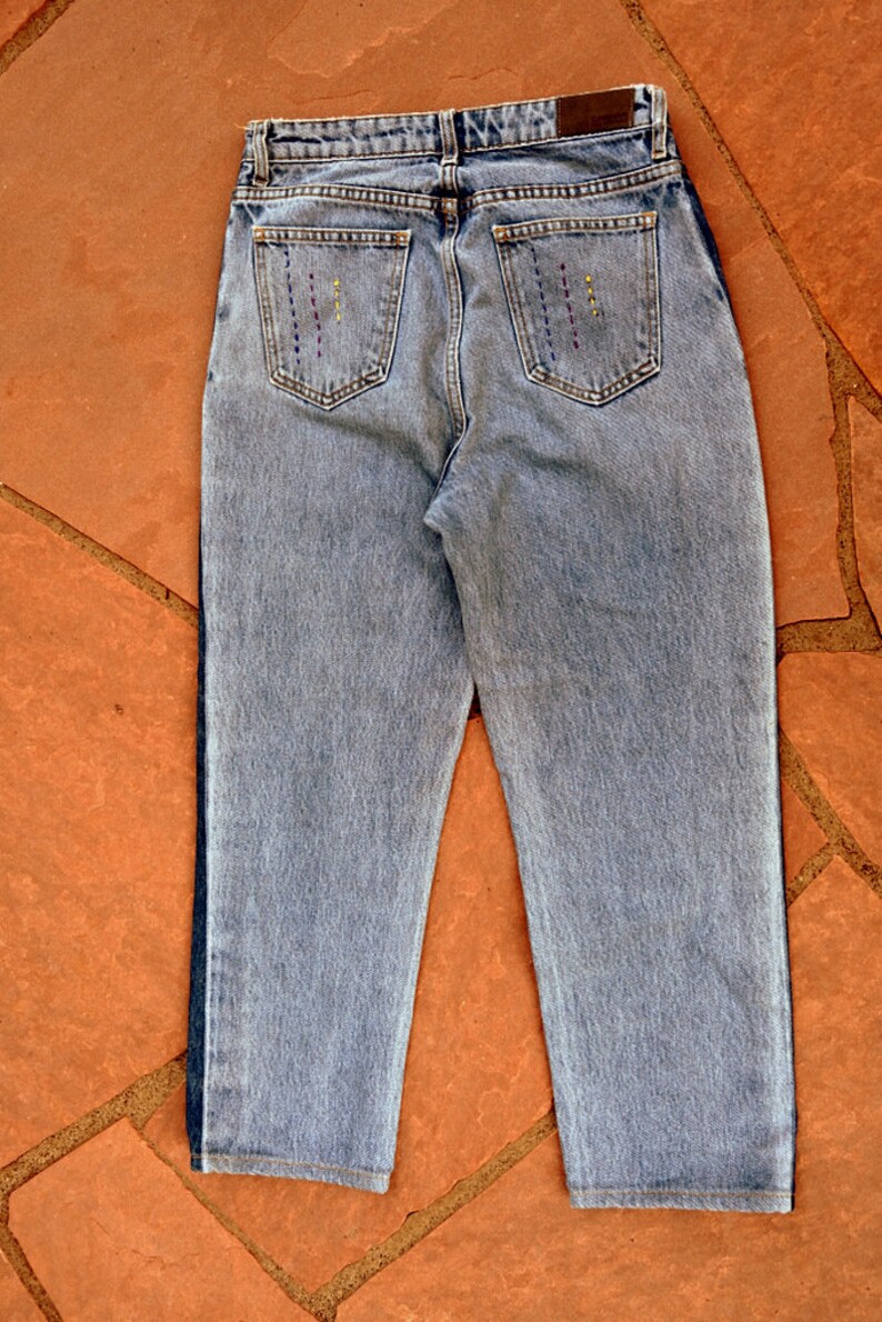 Boho Hand Embroidered Blue Jeans - Etsy