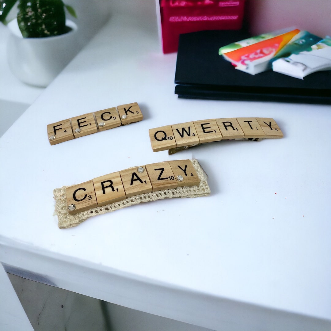 Scrabble Tile Hair Accessories | Gameboard Hair Clips | Unique Hair ...