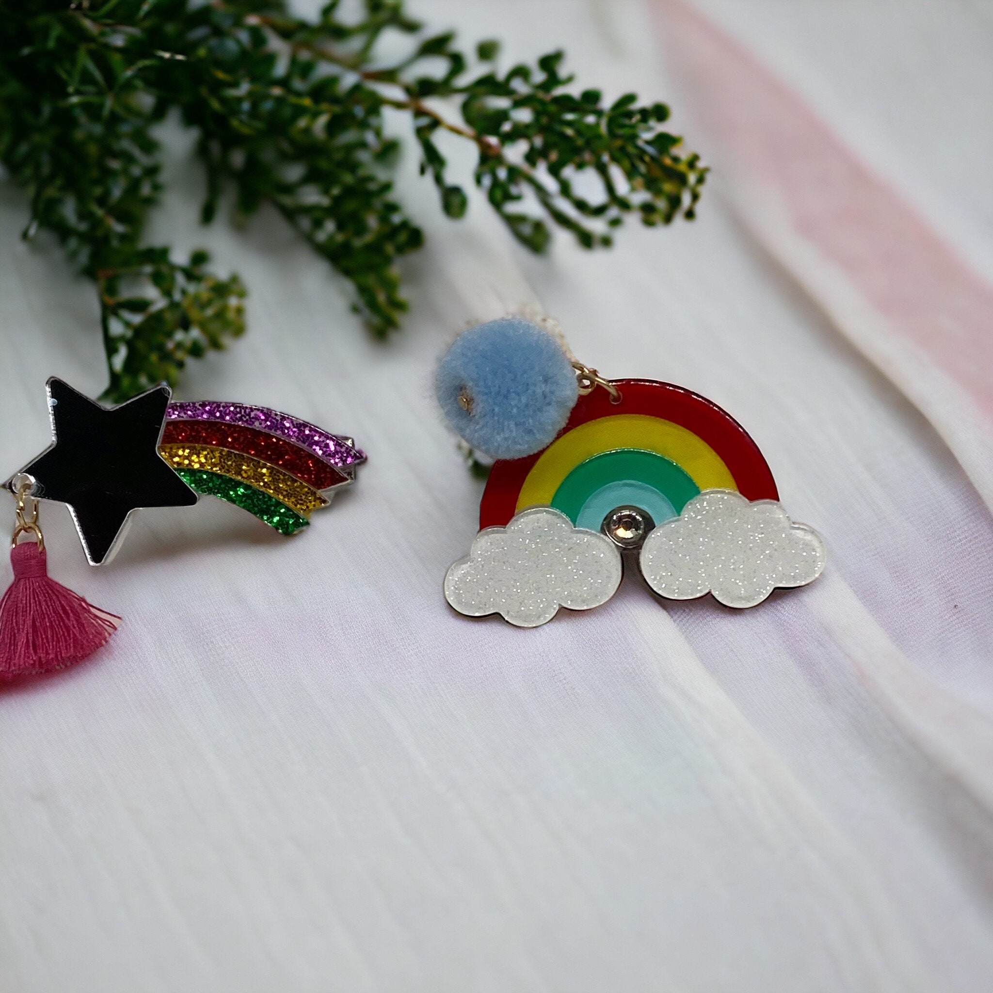 Rainbow Hair Accessories decorative Hair Clips Unique Colourful ...