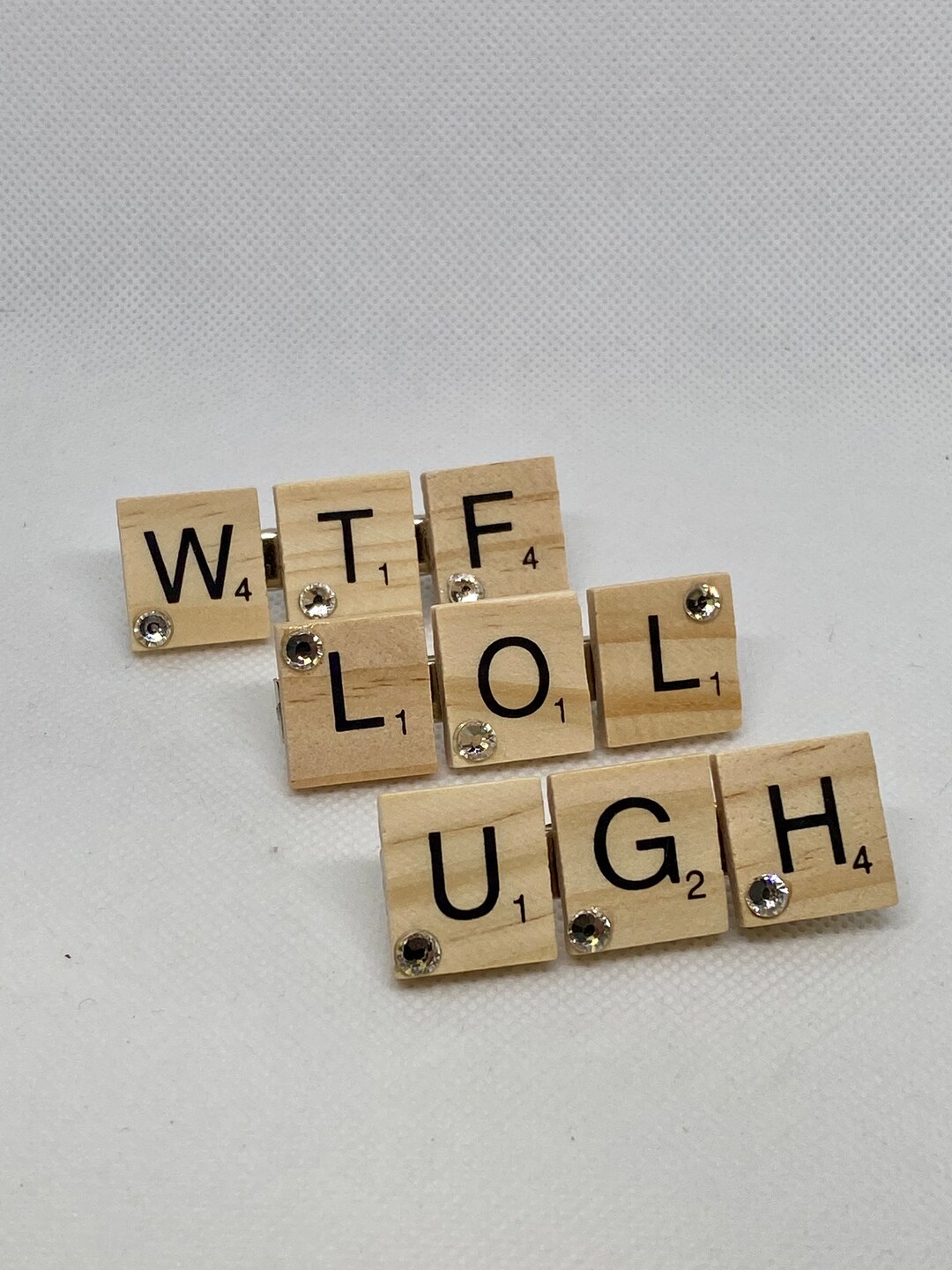 Fun Scrabble Tile Hair Accessories 3 Letter Tiles Hair Clips 2 Inch ...