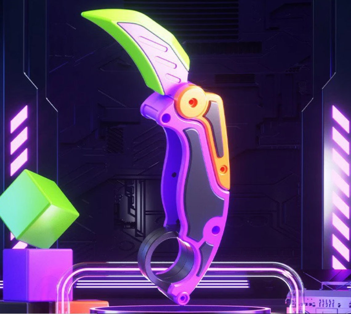 3D Printed Foldable Karambit Toy Knife Foldable Toy Claw Fidget Toy ...