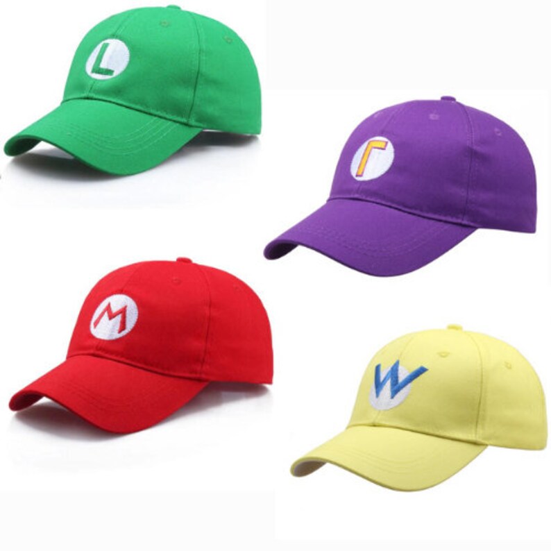 Super Mario Brothers Cap Adult Kids Unisex Cap Costume Hat - Etsy