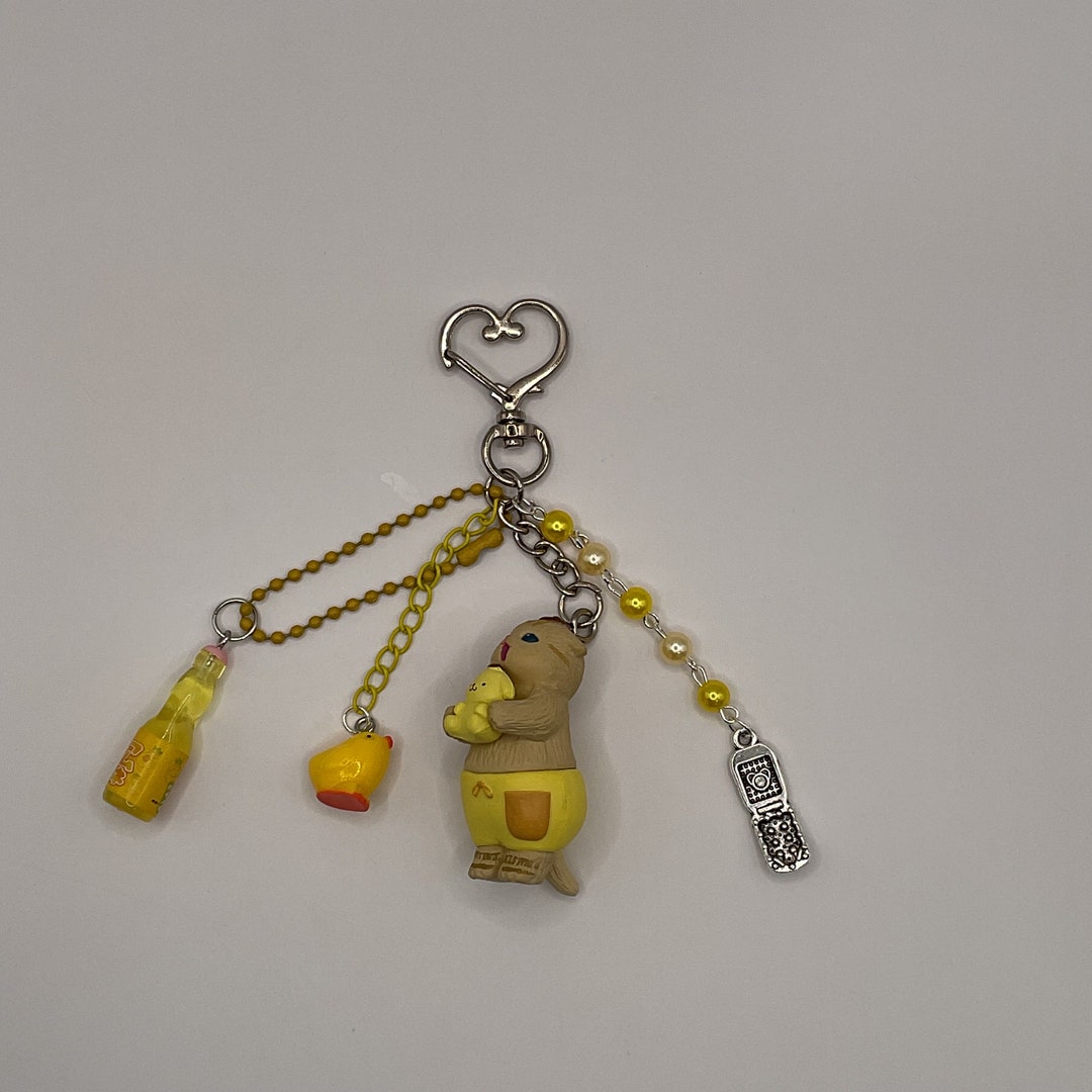 Pompompurin Teddy Bear Handmade Keychain - Etsy
