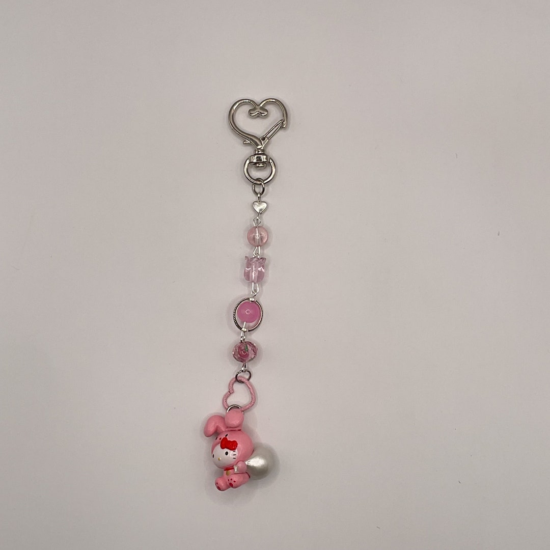 Hello Kitty Handmade Keychain - Etsy