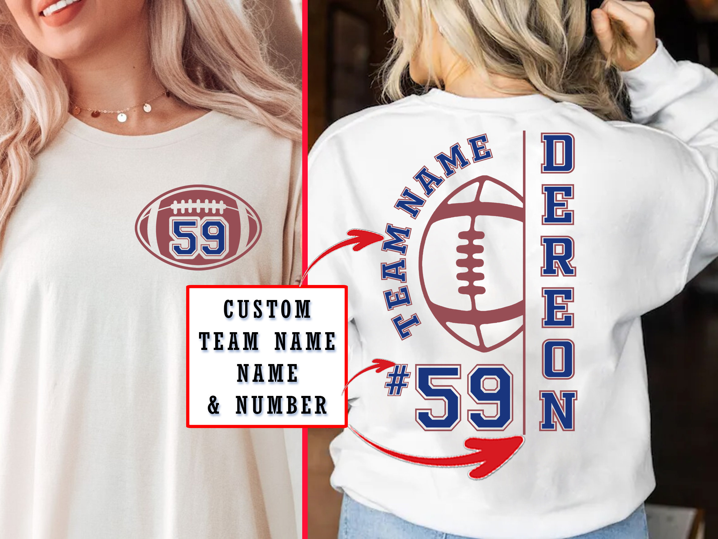 Custom Football Team Png Team Player Template Football Mom - Etsy Canada