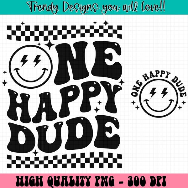 One Happy Dude Png - Etsy