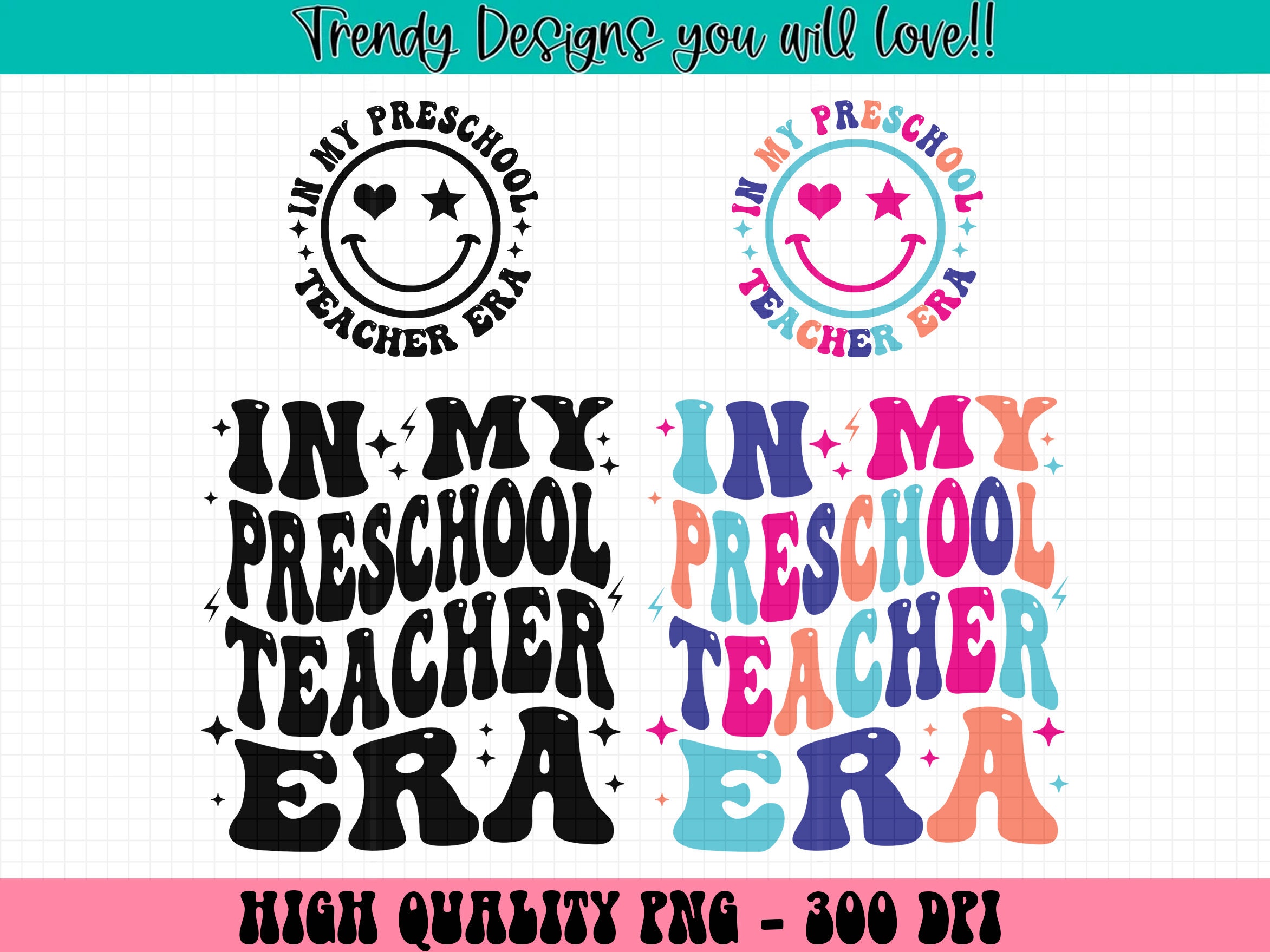 In My Preschool Teacher Era Png, Retro Preschool Teacher Era Png ...