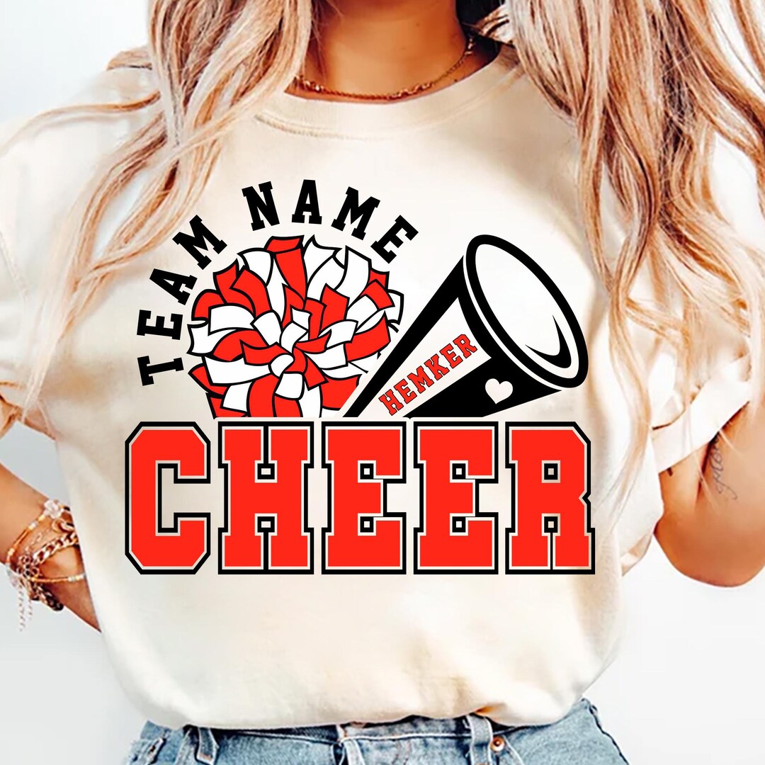 Custom Cheer Team Png, Cheerleader, Cheerleading Shirt Png, Megaphone ...