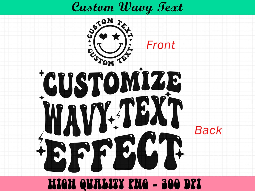 Custom Wavy Text Png, Custom Wavy Letters Png, Custom Wavy Font Png ...