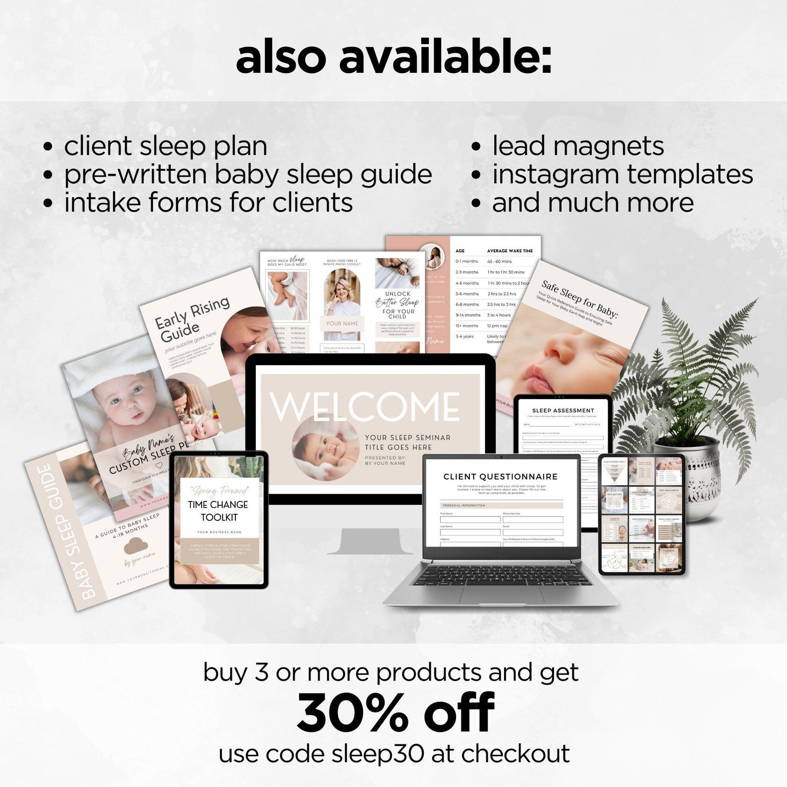 Website Template for Sleep Consultant, Canva Website Template, Sleep ...