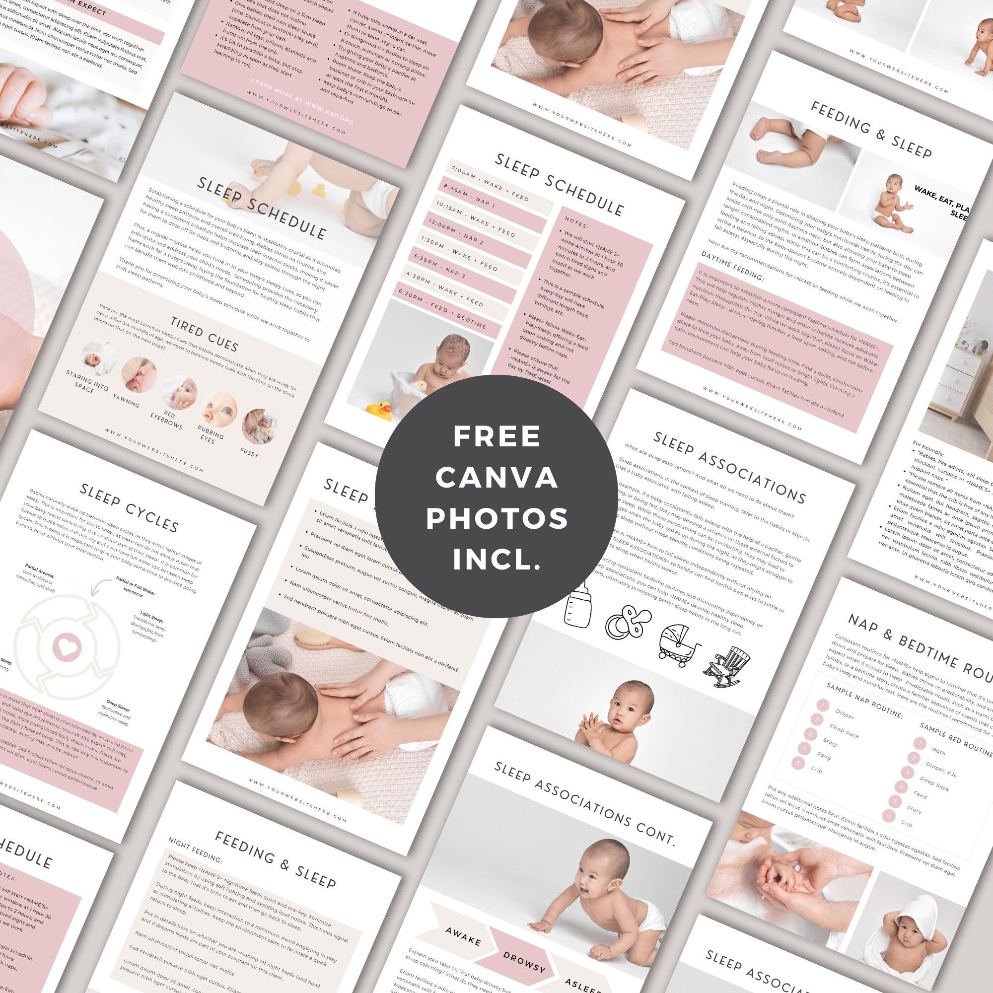 Client Sleep Plan Template, Baby Sleep Plan for Sleep Consultants, Baby ...