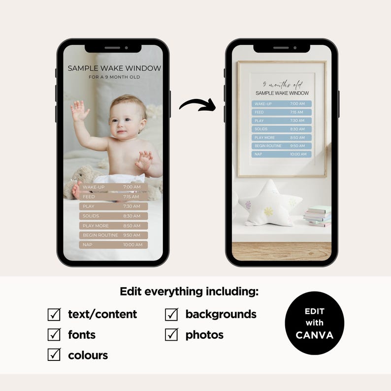 Instagram Templates Baby Sleep Schedule, Sleep Consultant, Social Media ...