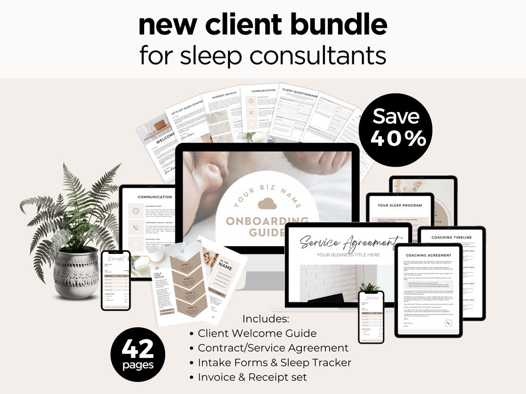 New Client Bundle, Sleep Consultant Templates, Client Onboarding Guide ...