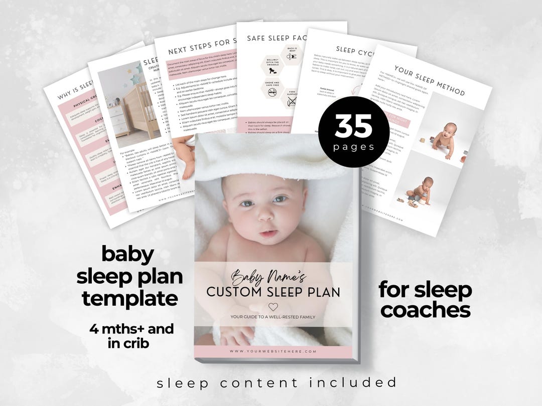Baby Sleep Plan Template, Custom Client Program for Sleep Consultants ...