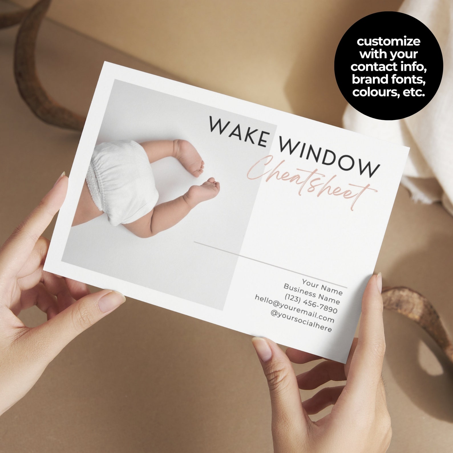 Wake Window Cheatsheet, Lead Magnet Template, Sleep Consultant ...
