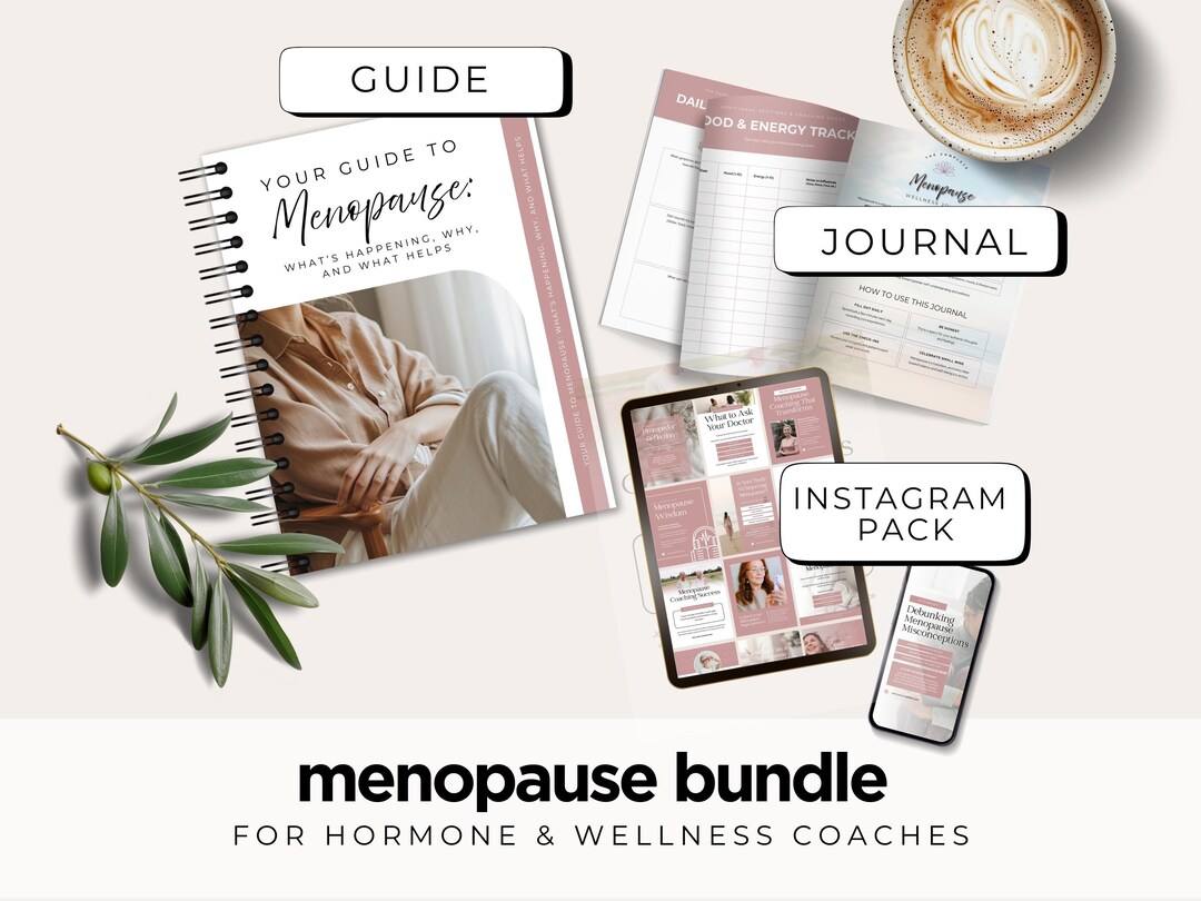 Menopause Template Bundle, Womens Health Guide, Hormone Health Journal ...