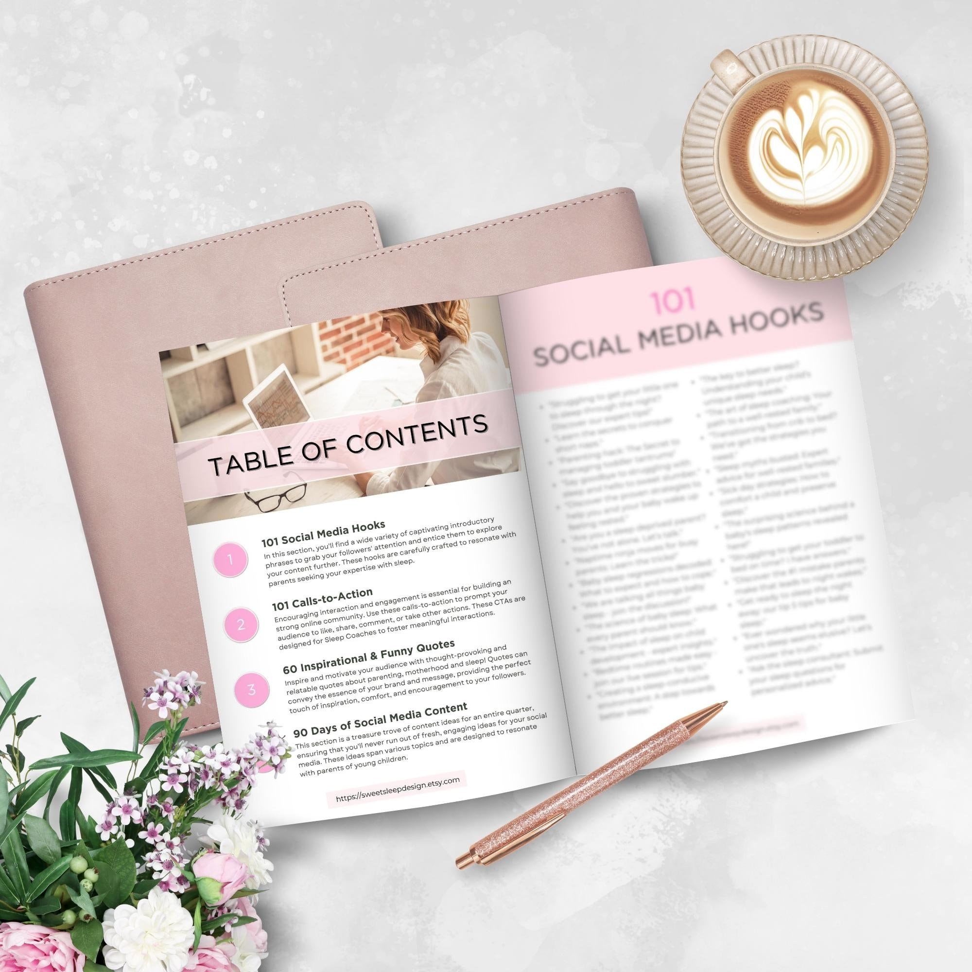 Social Media Content Toolkit 90 Day Content Plan 101 Hooks - Etsy