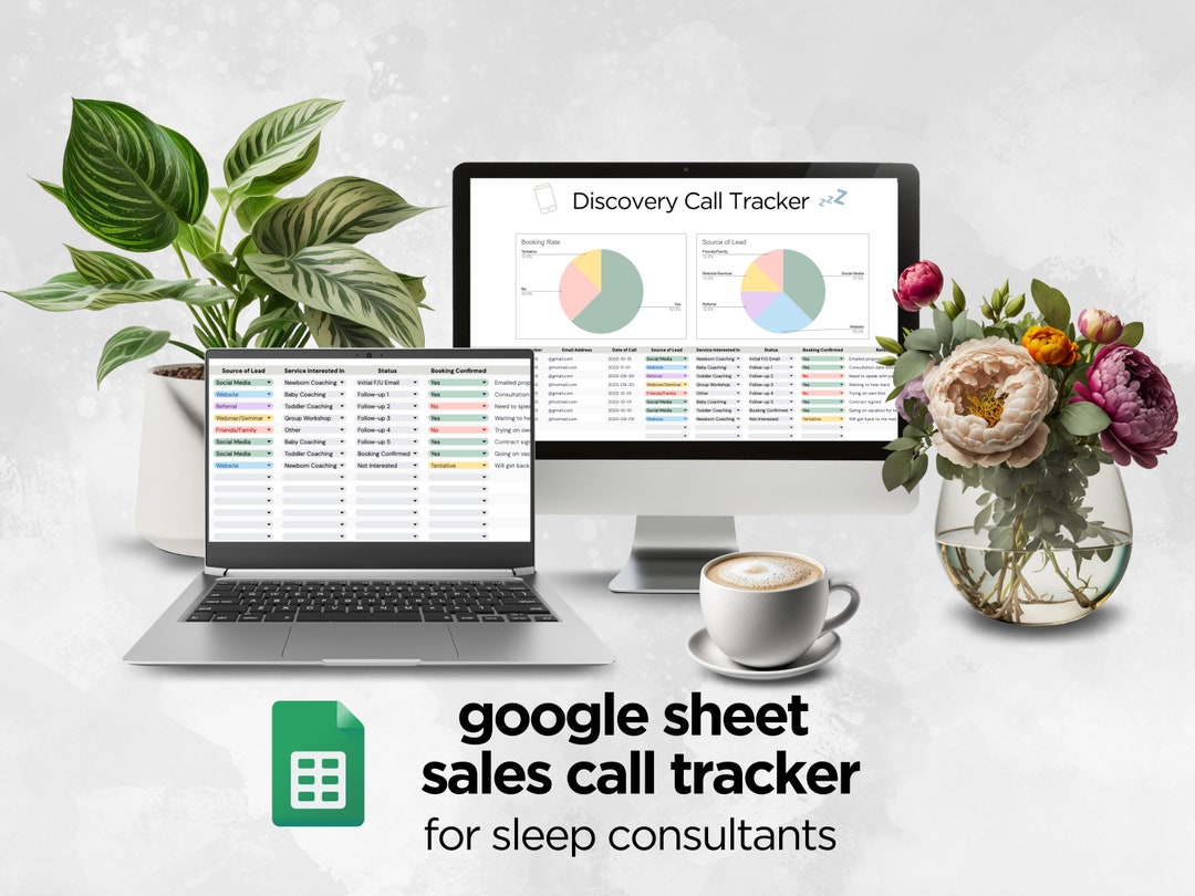 Sales Call Tracker, Sleep Consultant, Lead Tracker, Google Sheet ...