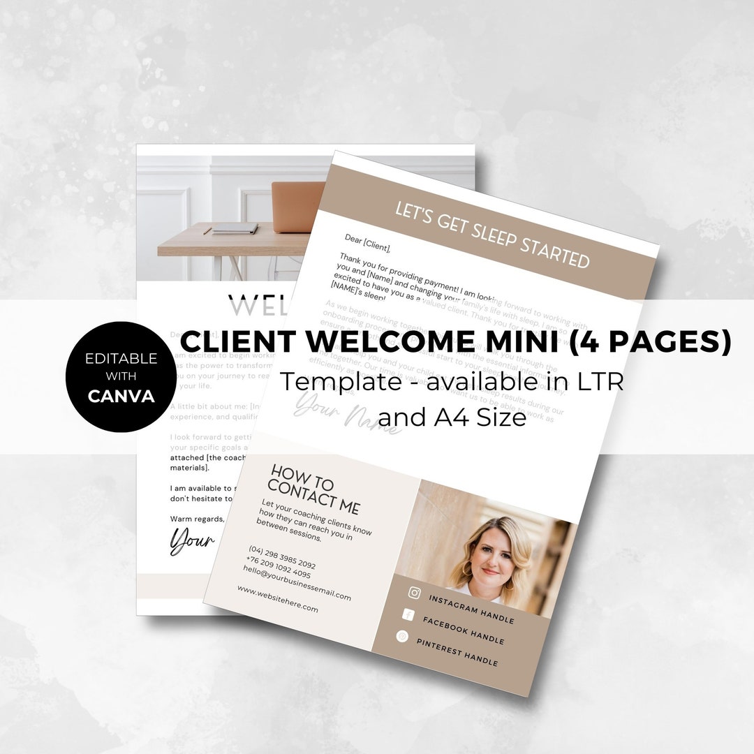 New Client Welcome Letter Sleep Consultant Client Welcome Templates ...