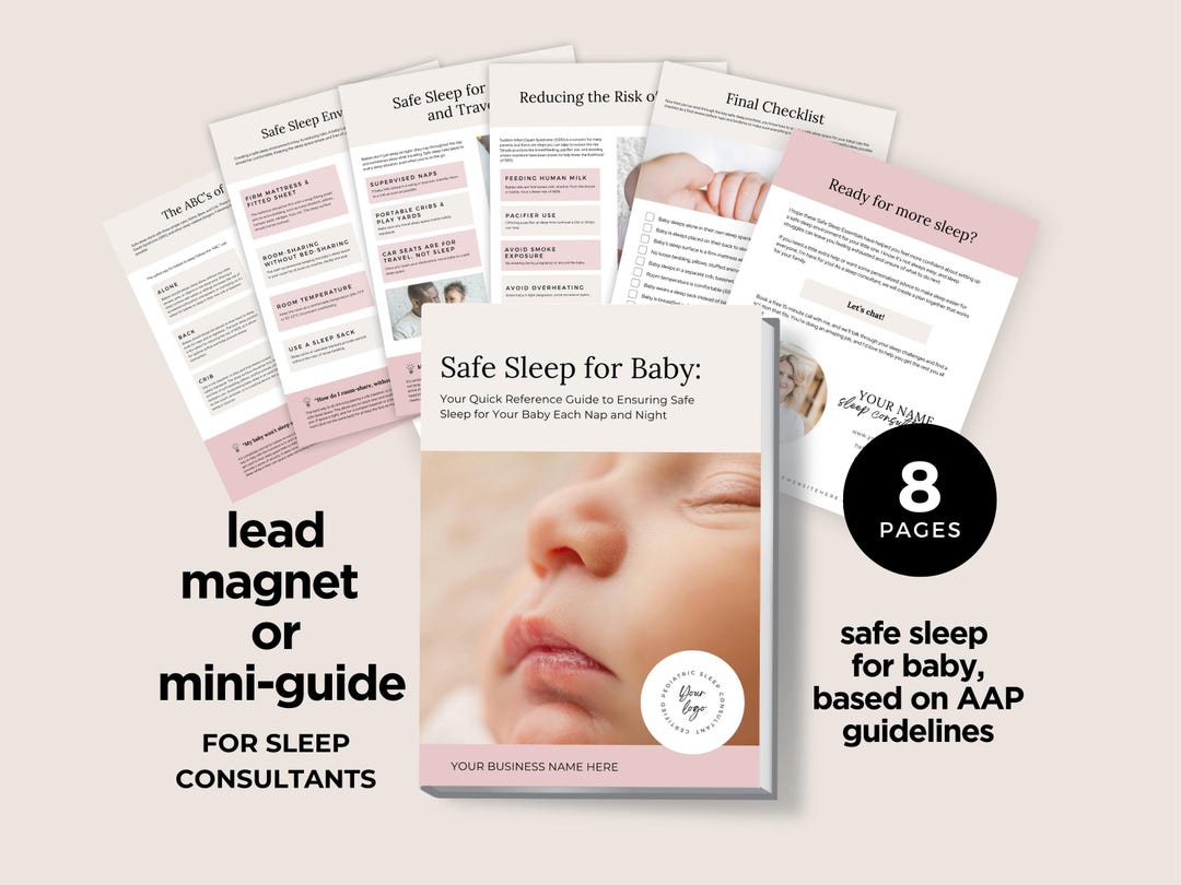 Safe Sleep for Baby Lead Magnet or Mini Guide, Infant Sleep Checklist ...