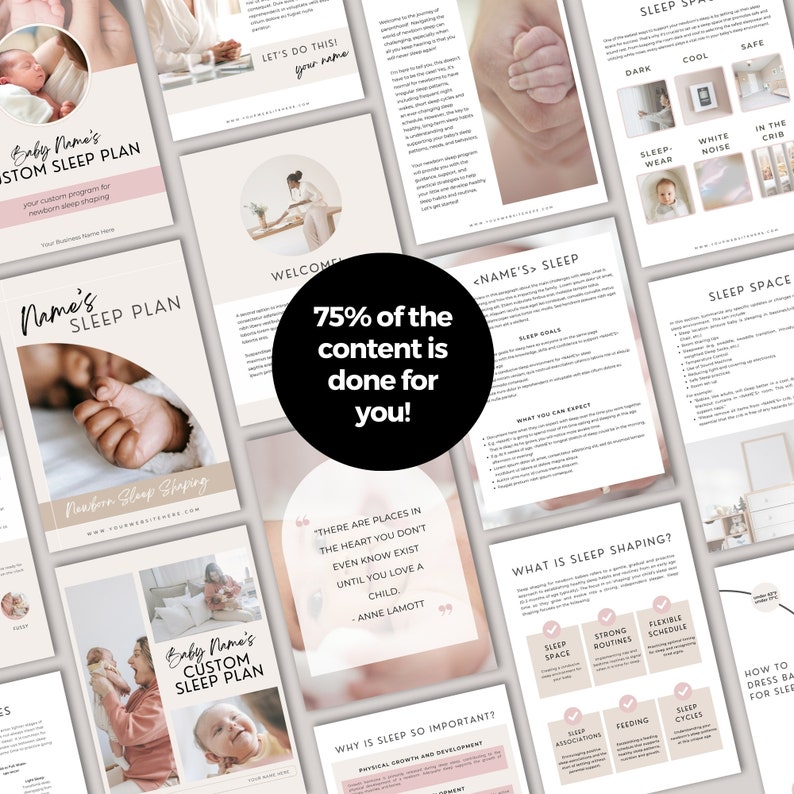 Newborn Sleep Plan Template for Sleep Consultants, Postpartum Doula ...
